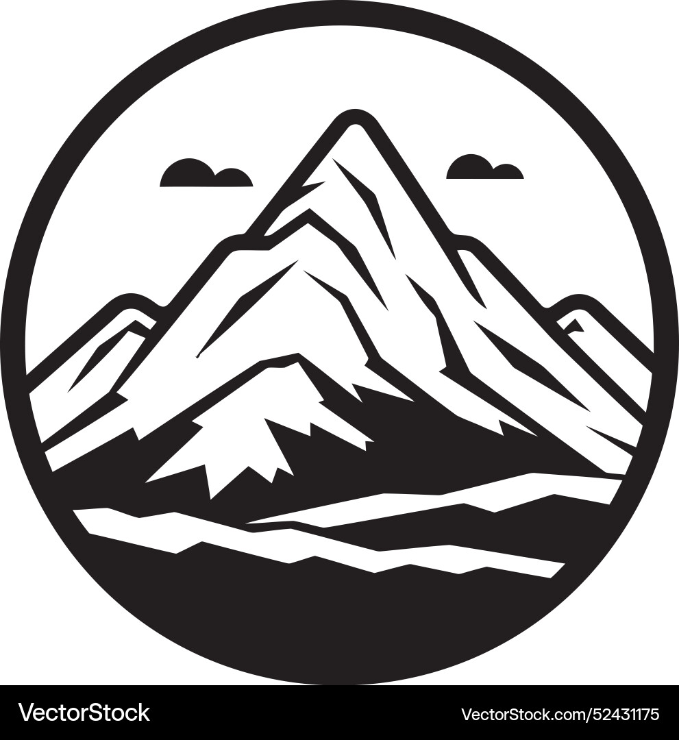 Dusk summitscapesilhouetted summit Royalty Free Vector Image