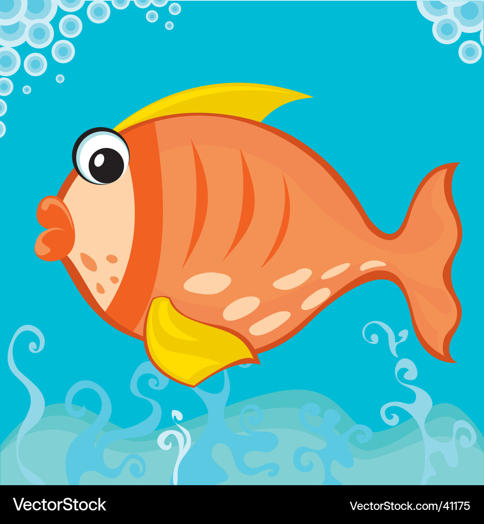 Fat fish Royalty Free Vector Image - VectorStock