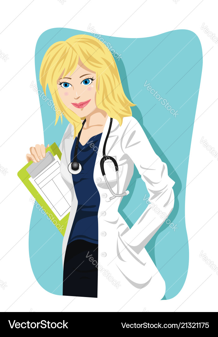 Female doctor Royalty Free Vector Image - VectorStock