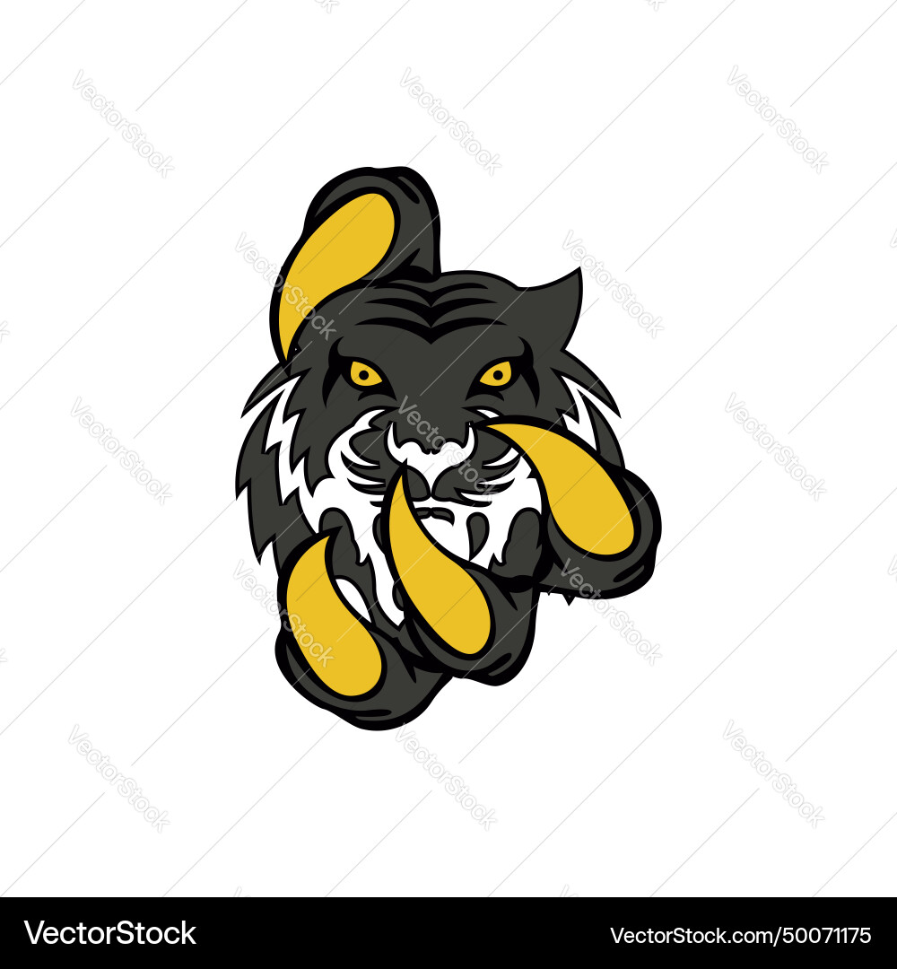Head tiger logo design Royalty Free Vector Image