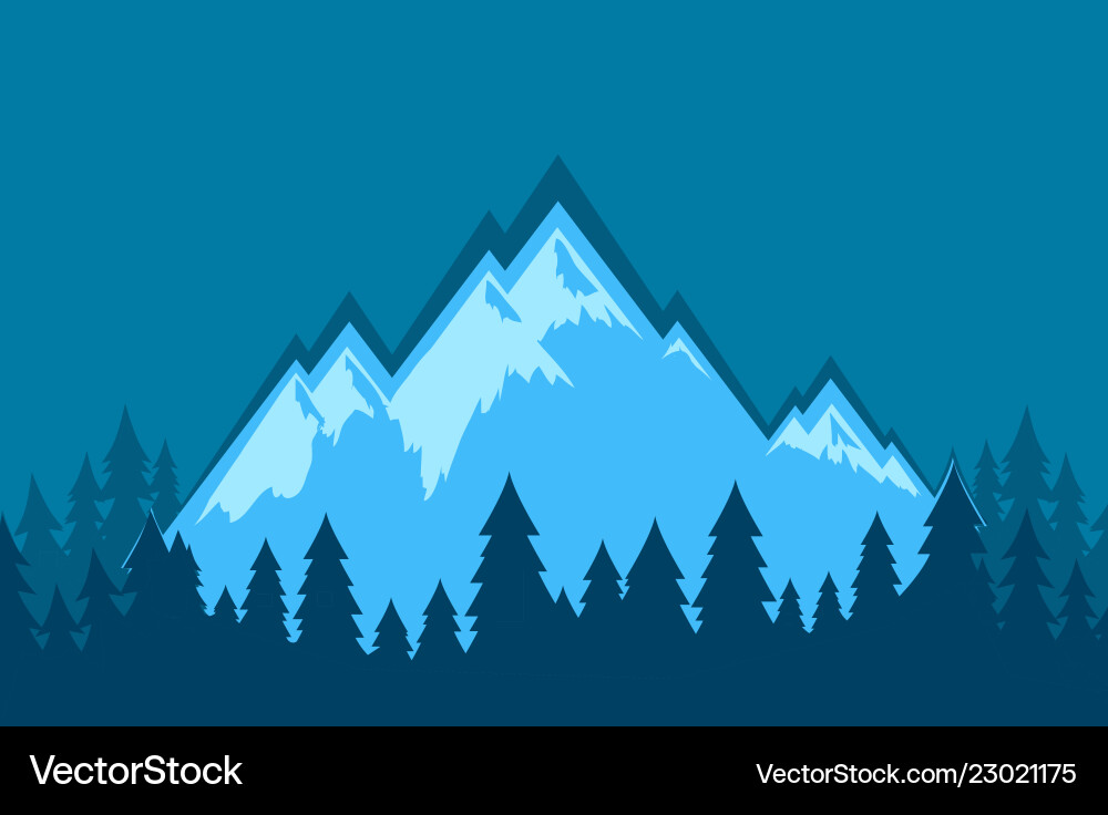 Nature landscape wallpaper with mountains Vector Image