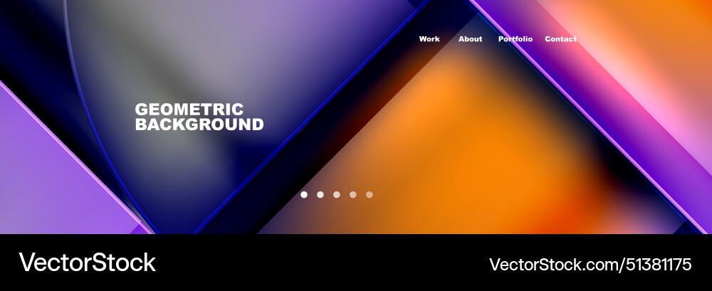 Round triangles and squares web site page template