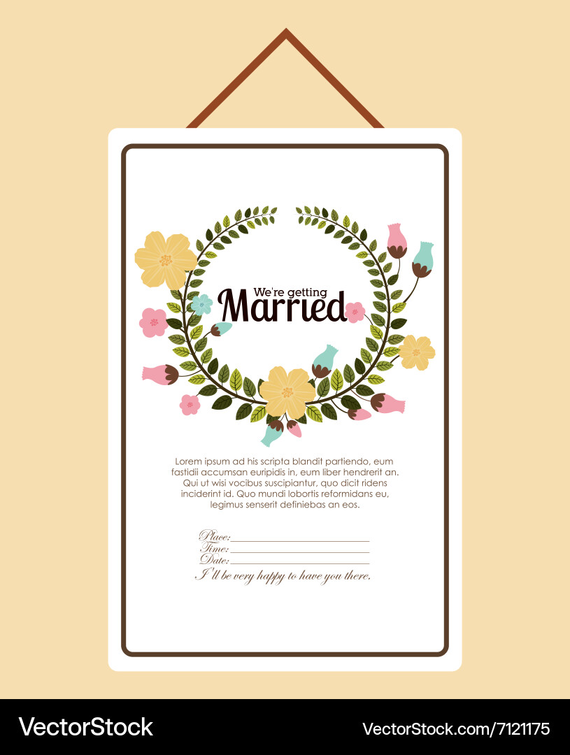 Wedding invitation design Royalty Free Vector Image