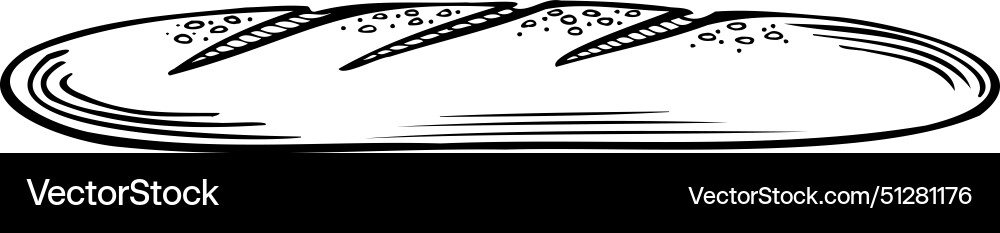 Baguette french bread Royalty Free Vector Image