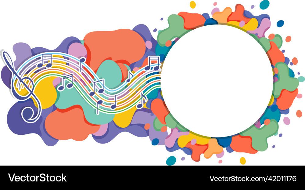 Blank banner with music theme Royalty Free Vector Image