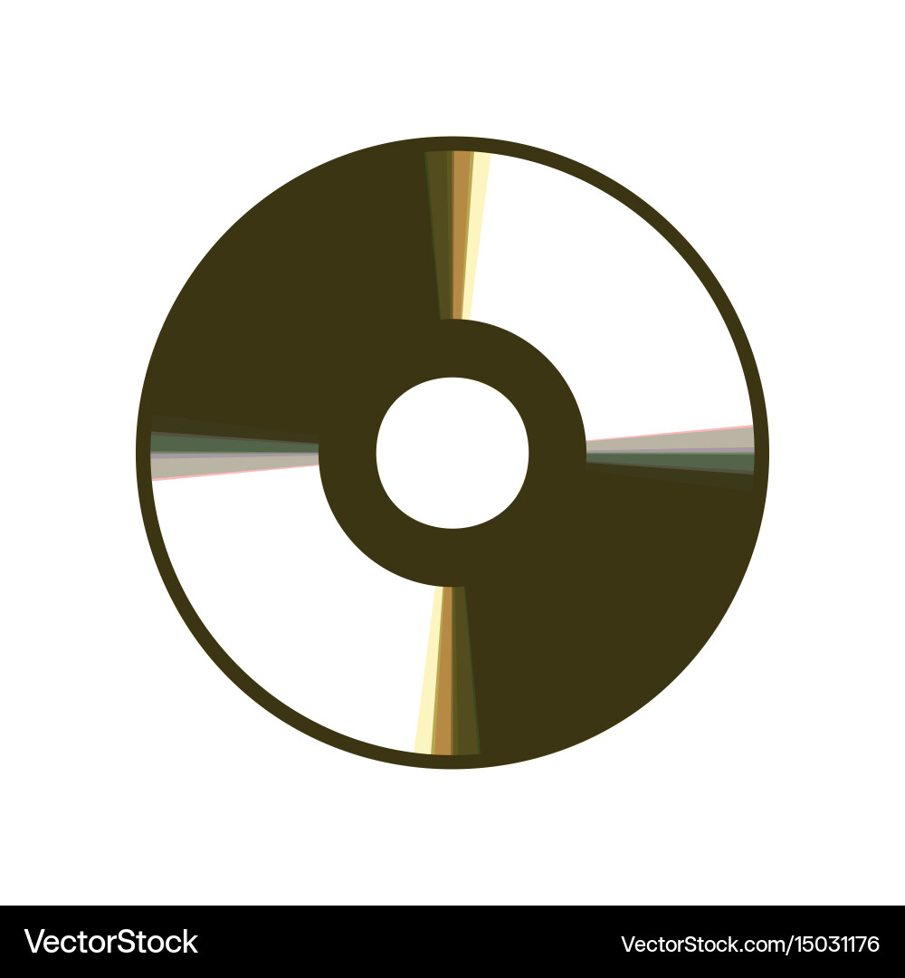 Cd or dvd sign colorful icon Royalty Free Vector Image