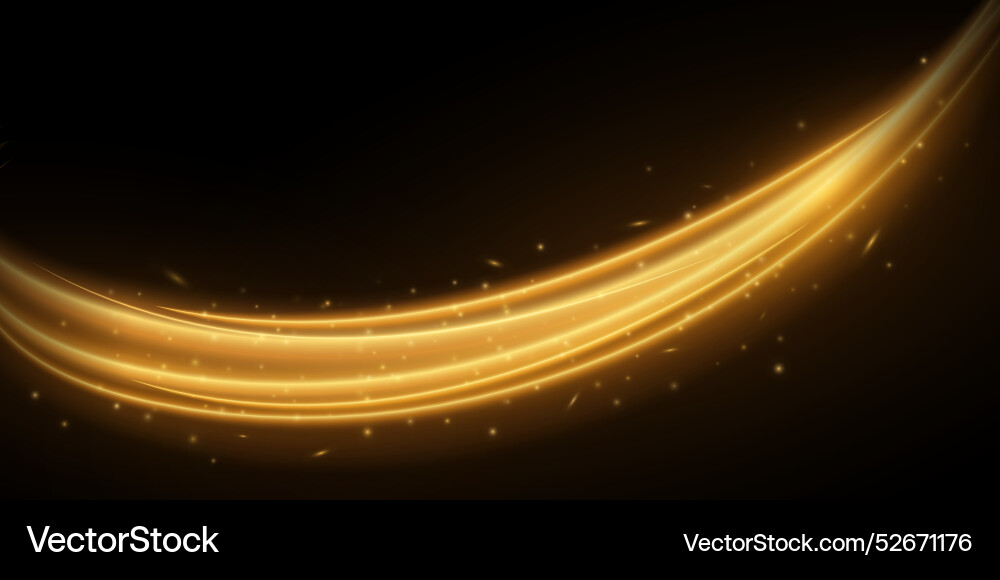 Dynamic light effect with glowing flying Vector Image