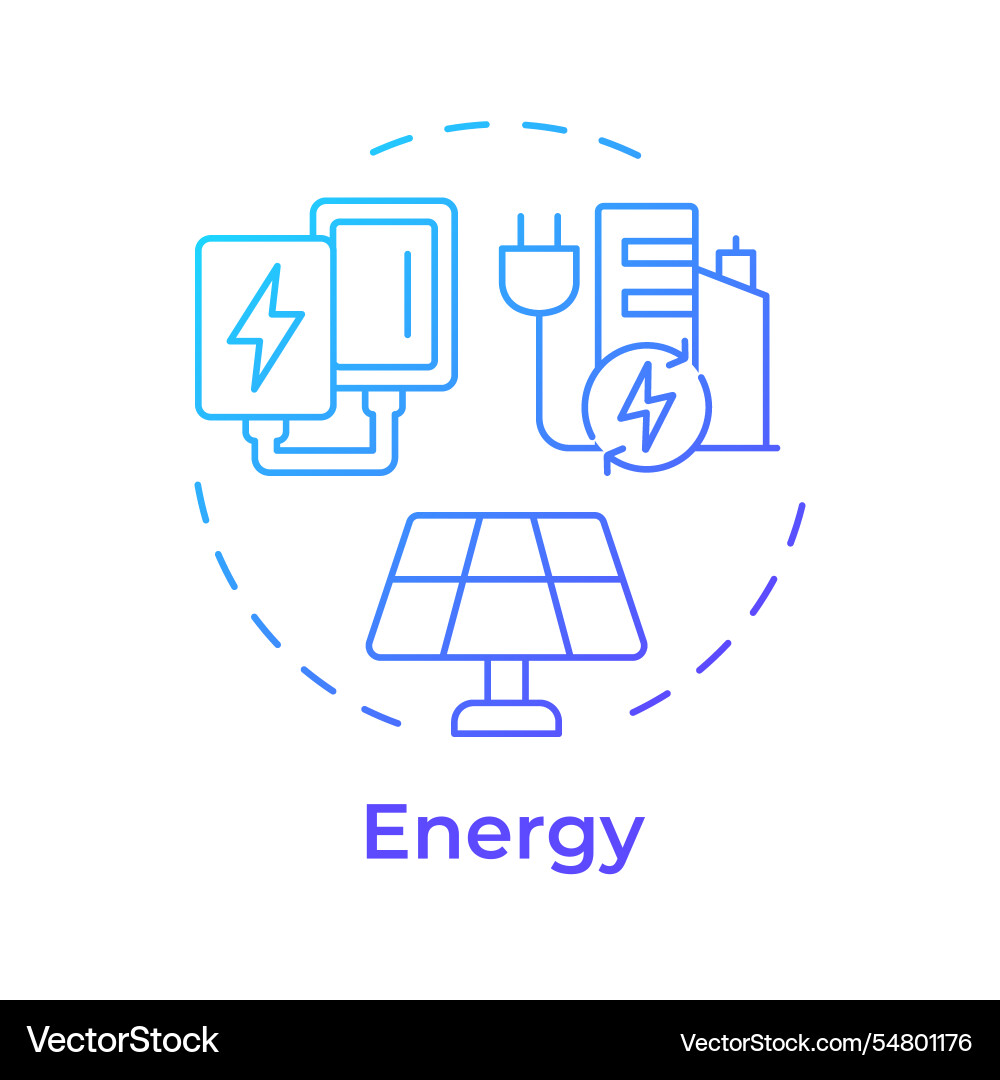 Energy blue gradient concept icon Royalty Free Vector Image