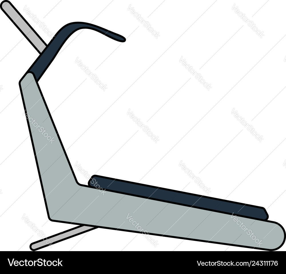 Flat design icon of treadmill Royalty Free Vector Image