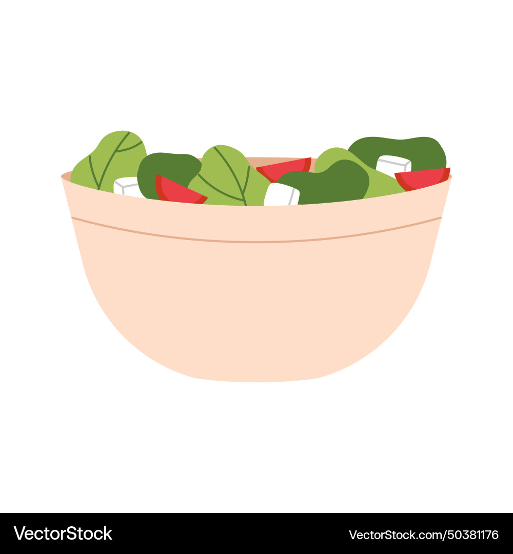 Healthy breakfast lunch or dinner food side view Vector Image