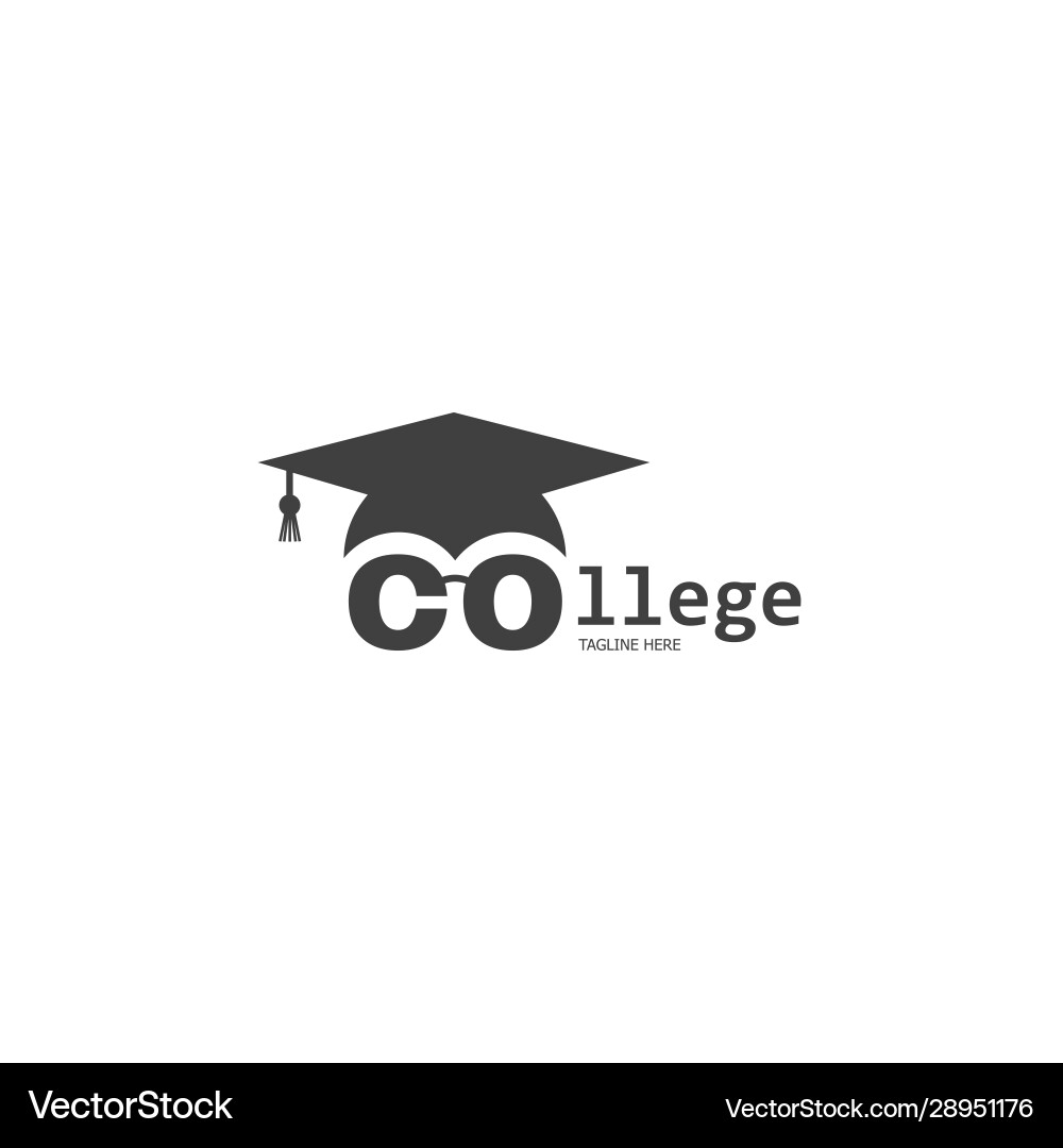 Logo template college Royalty Free Vector Image