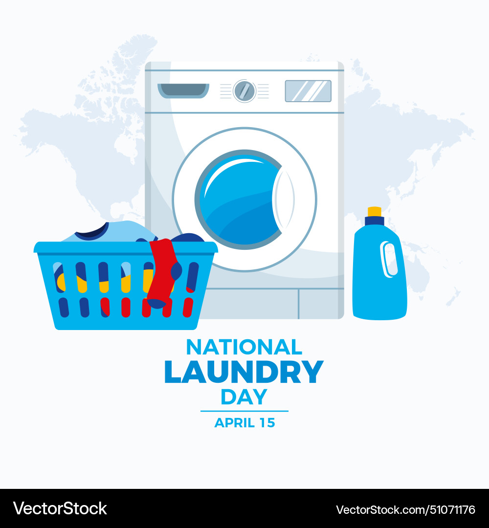 National laundry day poster Royalty Free Vector Image