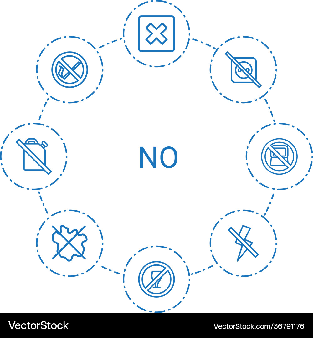 Keine Icons Lizenzfreies Vektorbild - VectorStock