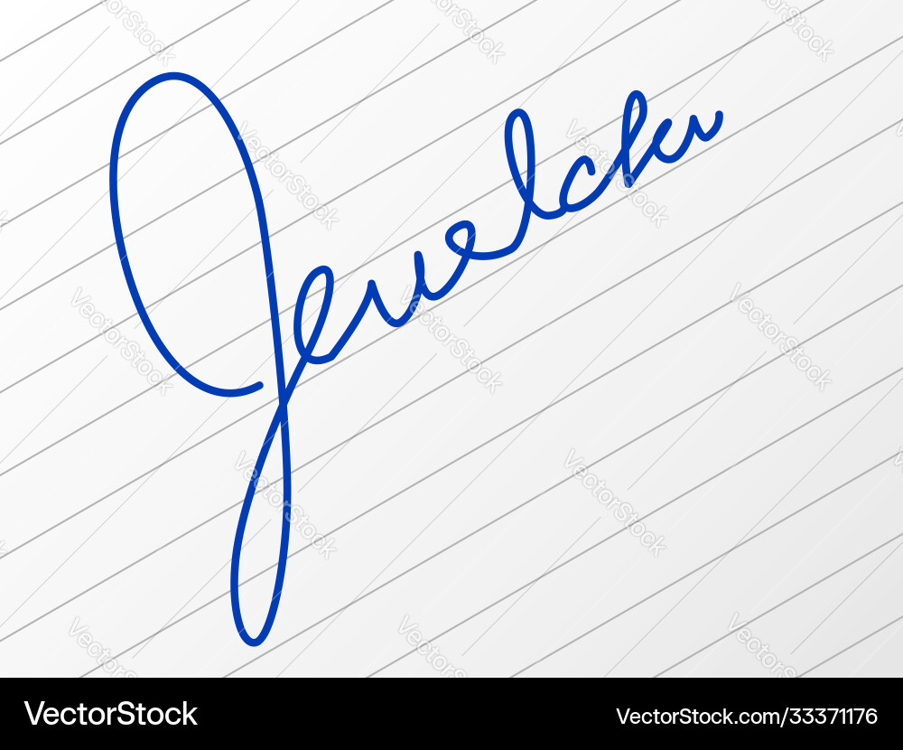 Signature Royalty Free Vector Image - VectorStock