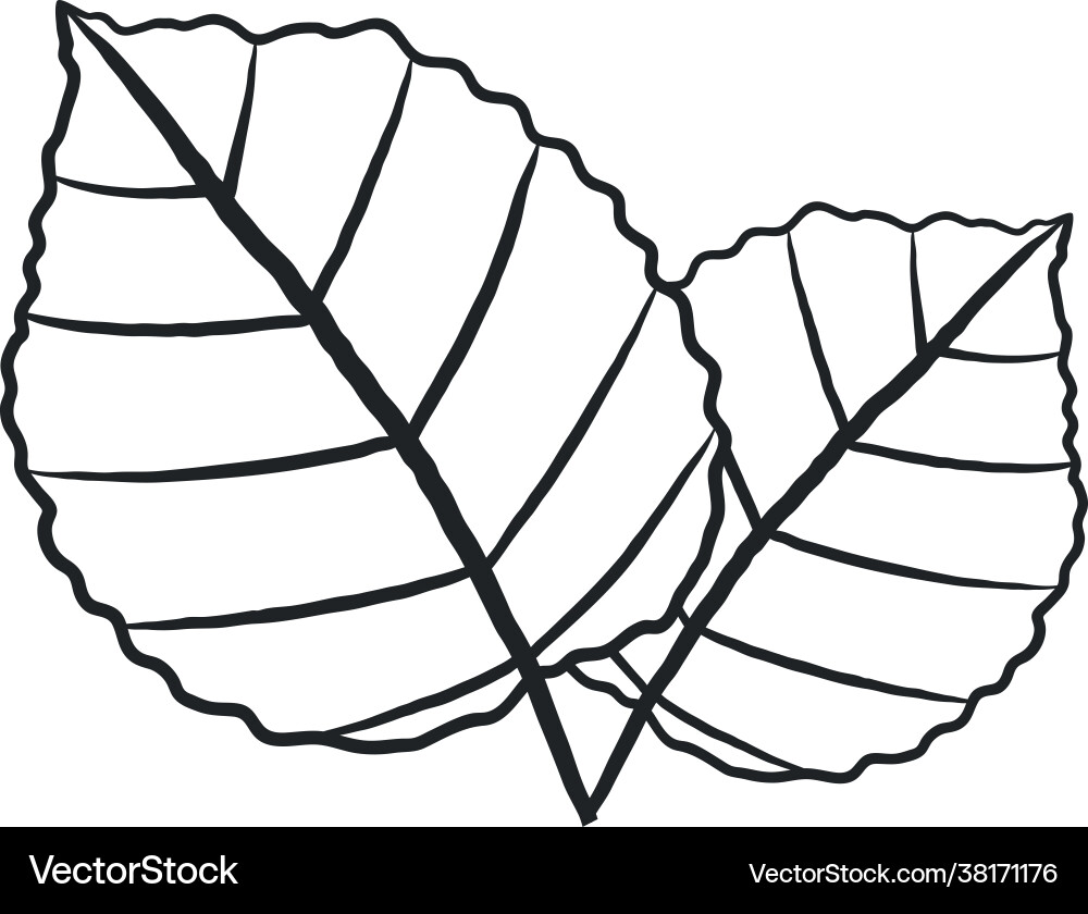 Two leaves icon Royalty Free Vector Image - VectorStock