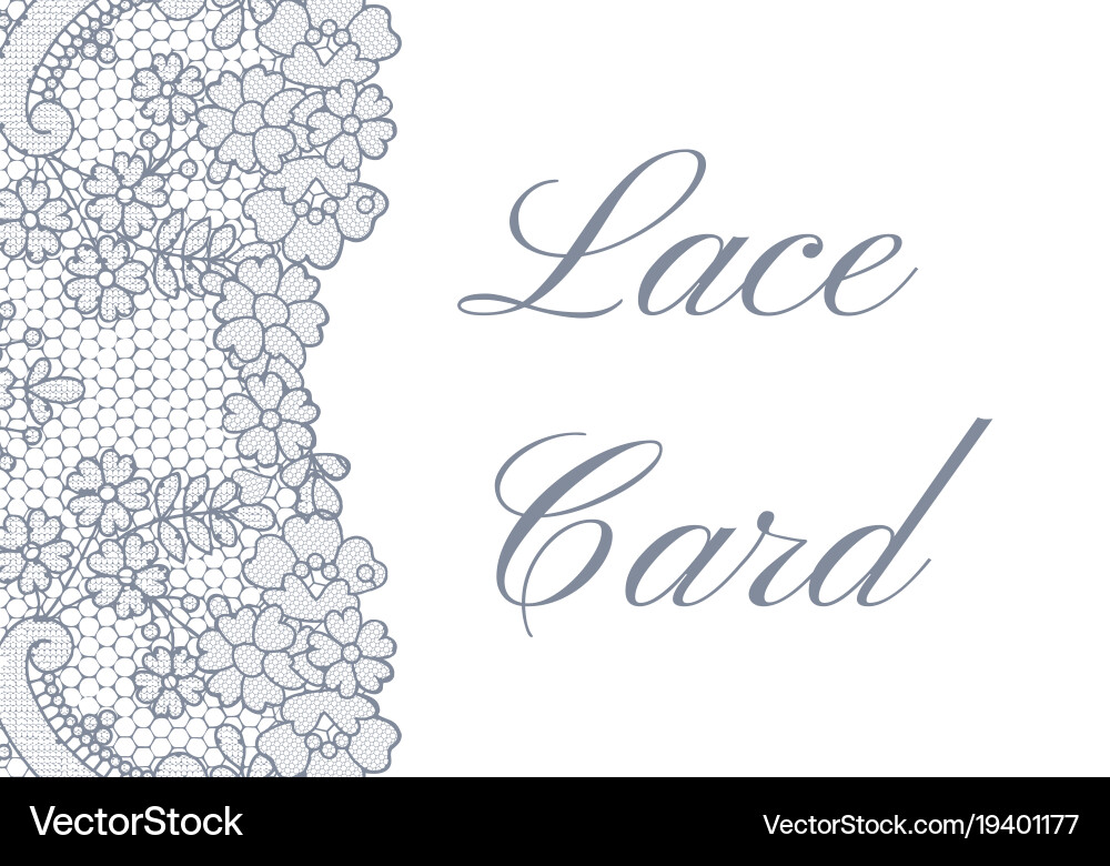 Lace border card Royalty Free Vector Image - VectorStock