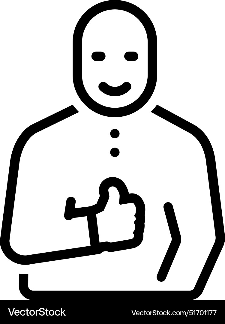 Positive body language Royalty Free Vector Image