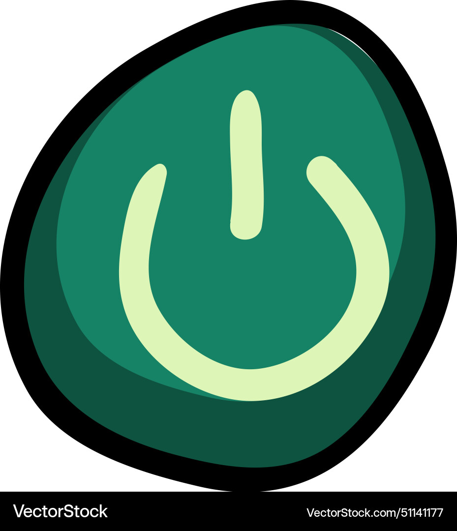 Power button - hand drawn doodle icon Royalty Free Vector