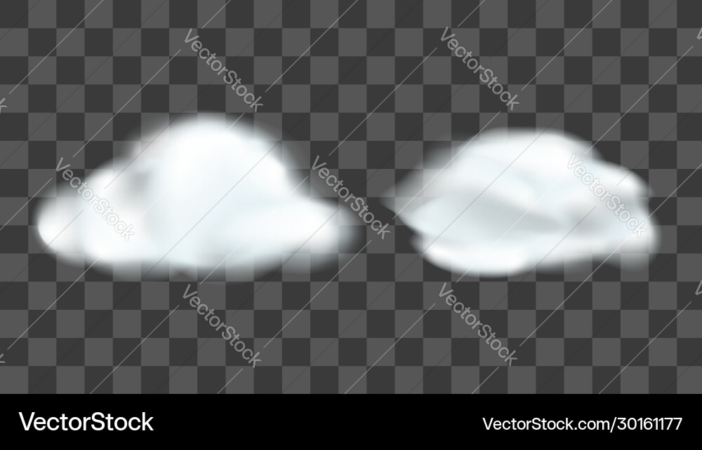 Realistic clouds set Royalty Free Vector Image
