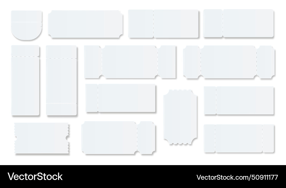 Ticket empty template concert movie theater Vector Image