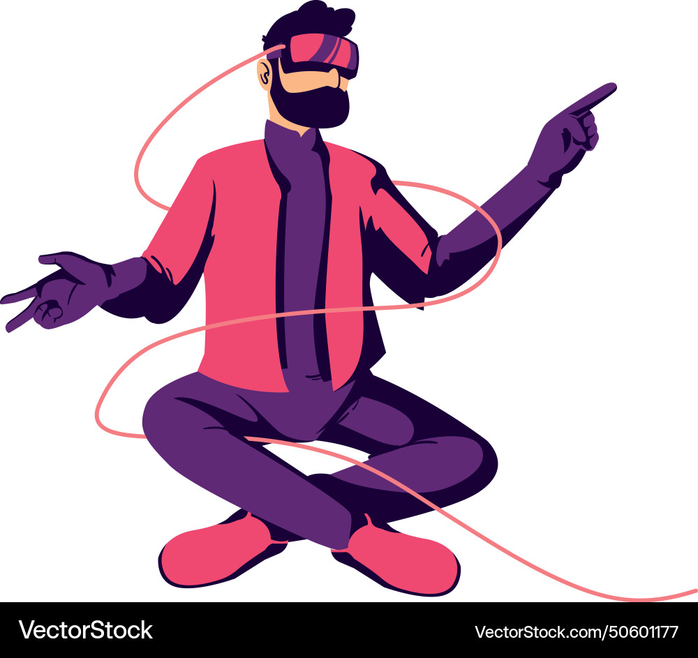 Virtual reality technology Royalty Free Vector Image
