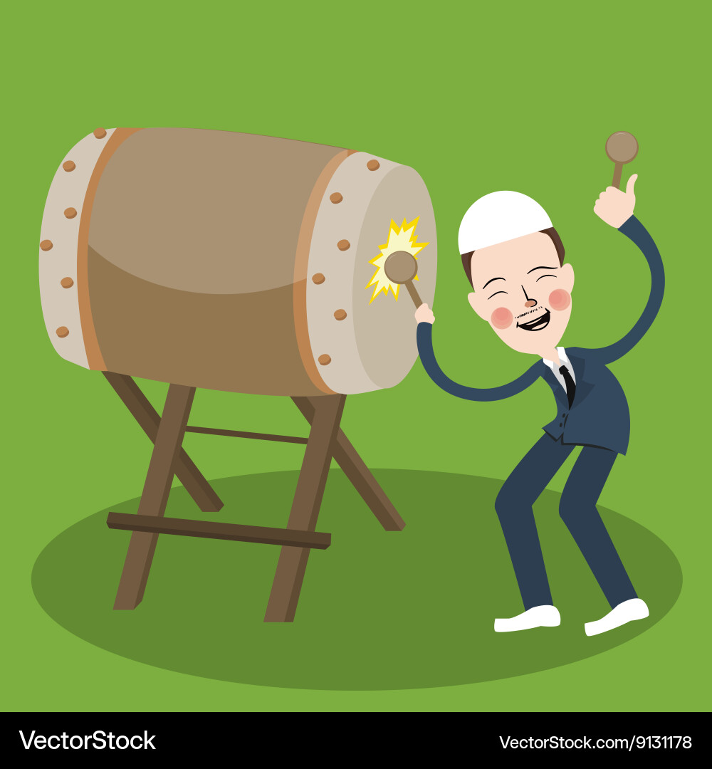Bedug ramadhan ied idul fitri adha celebration Vector Image