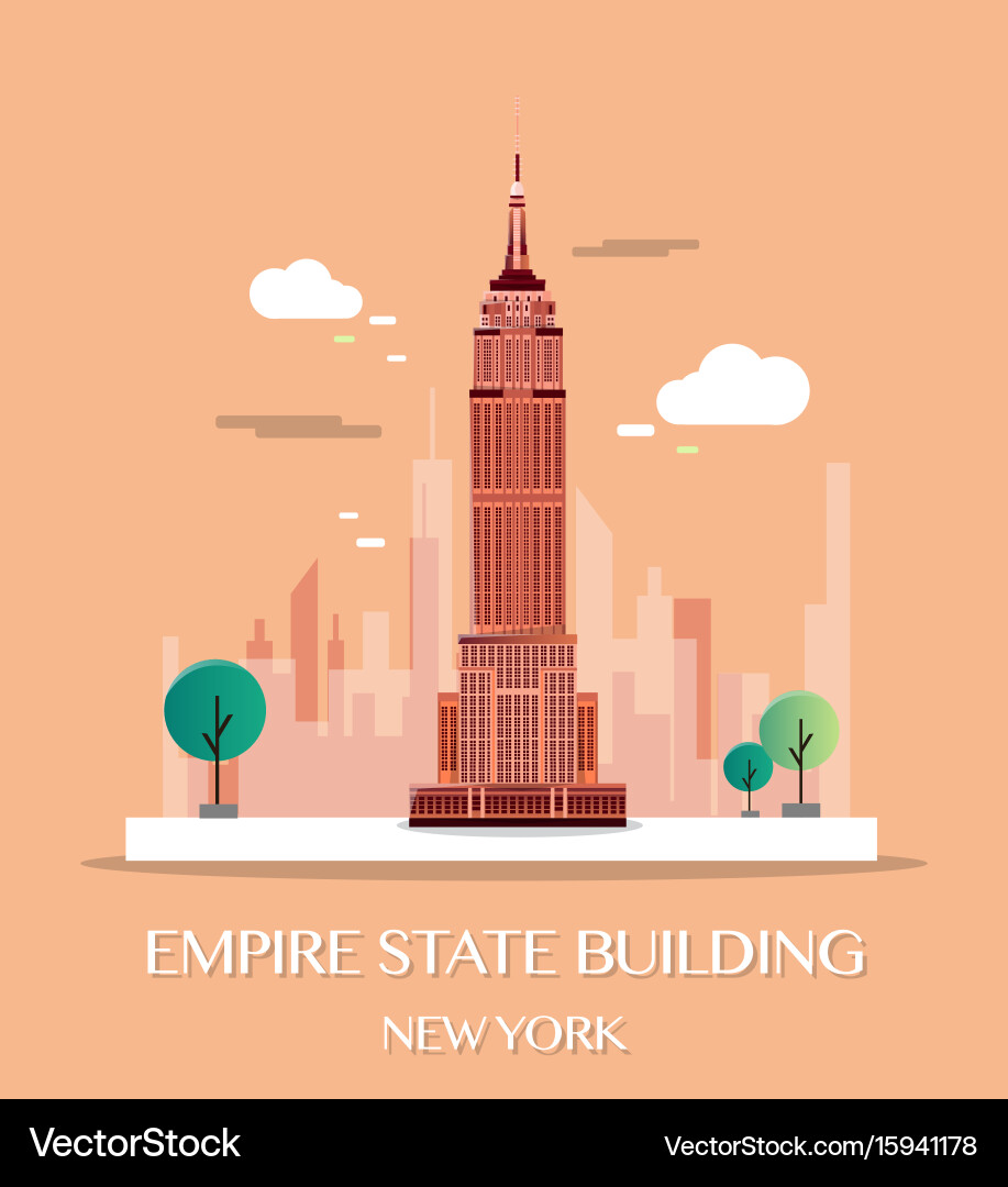 Empire state building Royalty Free Vector Image