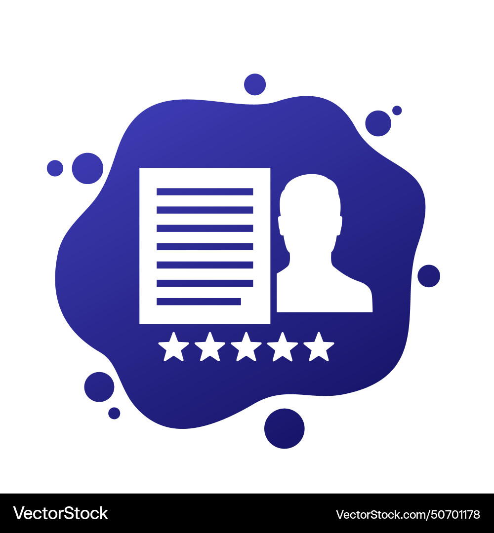 Employee recruiting and candidate rating icon Vector Image