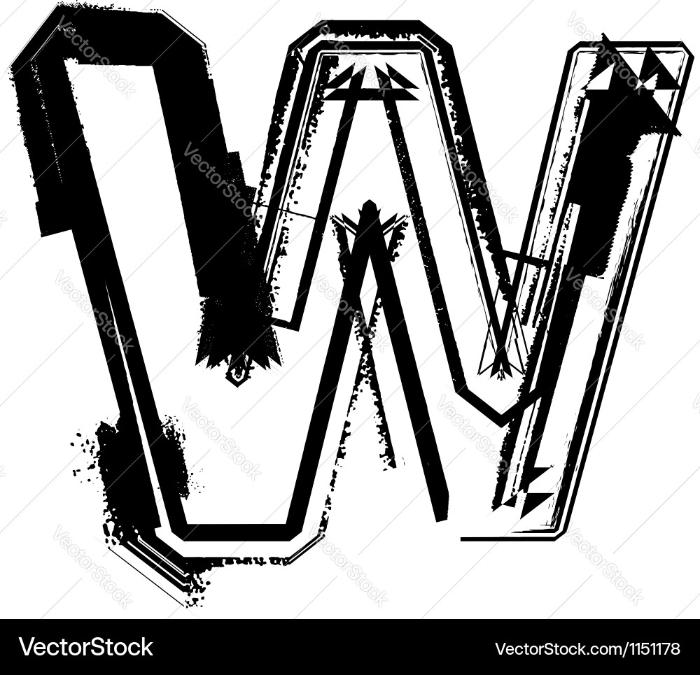 Grunge font Royalty Free Vector Image - VectorStock
