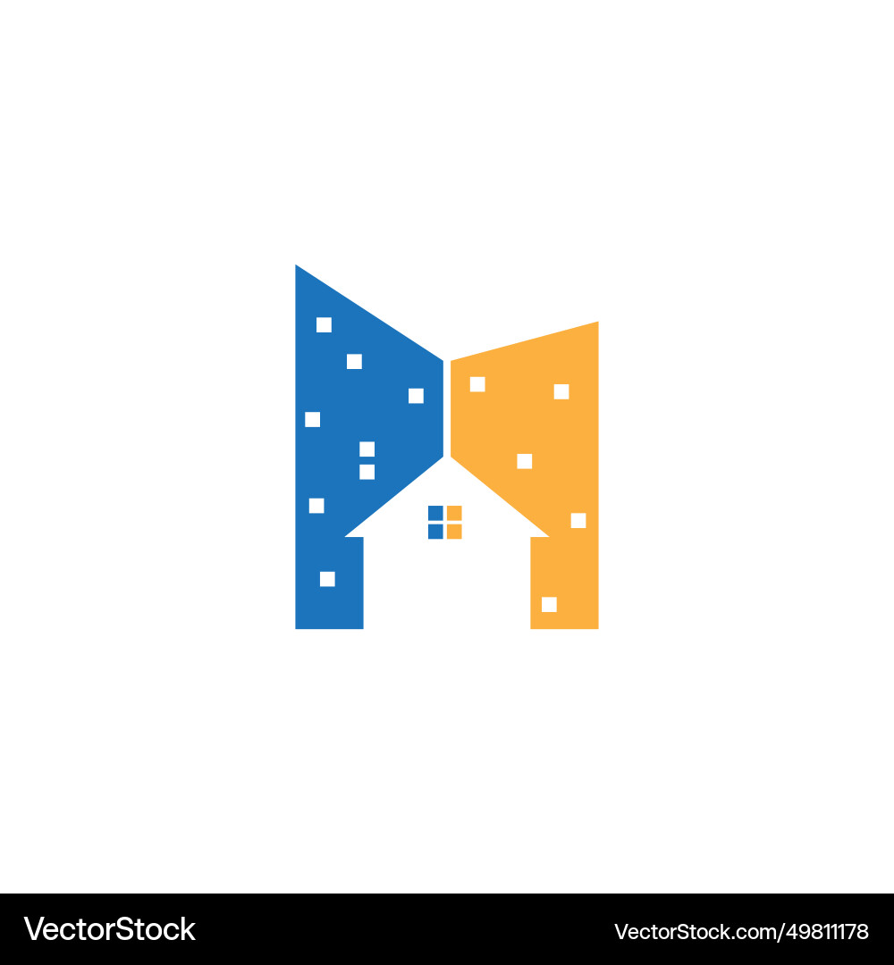 House color icon logo design Royalty Free Vector Image