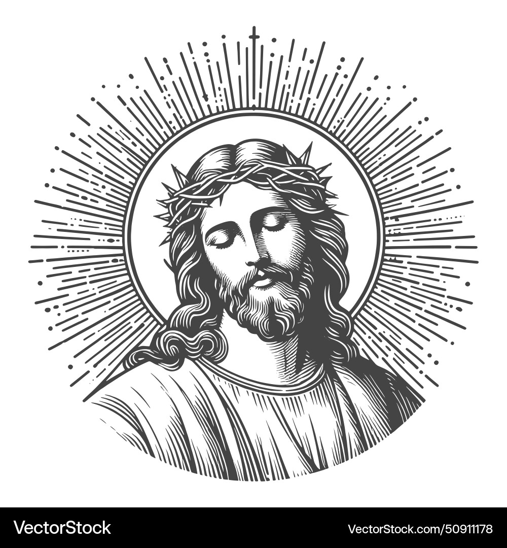 Jesus christ bible character Royalty Free Vector Image