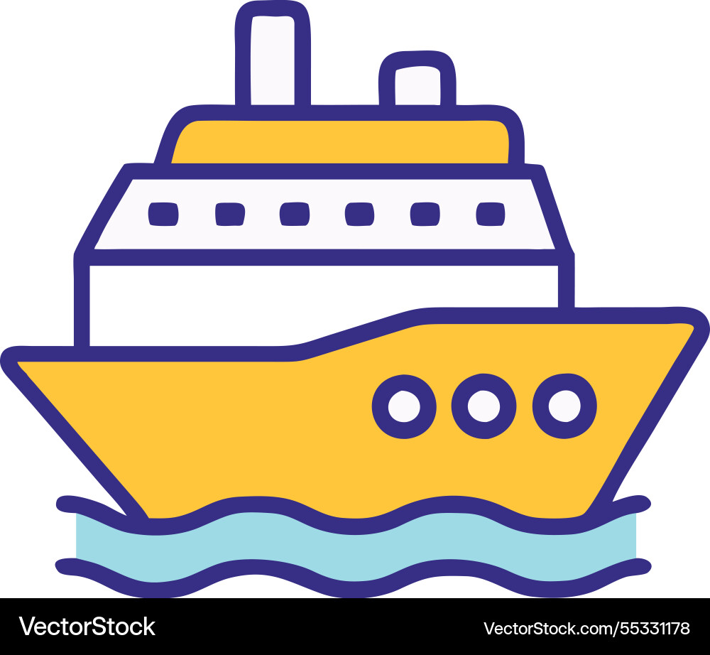 Passenger cruise ship Royalty Free Vector Image
