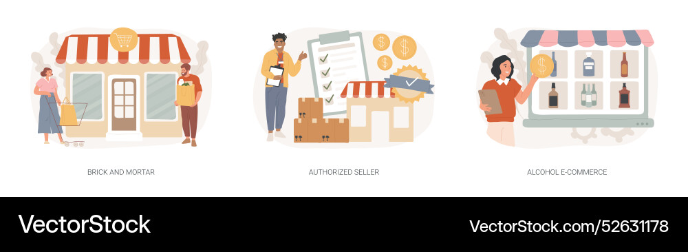 Retail business isolated concept Royalty Free Vector Image