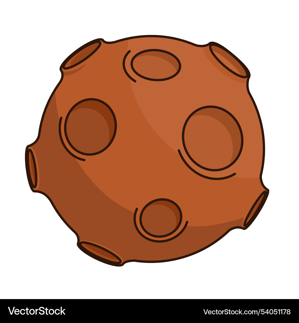 Round asteroid icon Royalty Free Vector Image - VectorStock