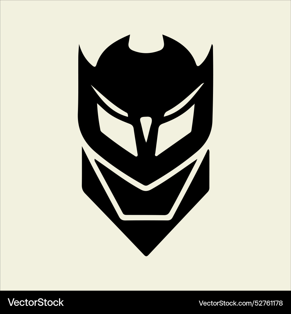Solid black superhero mask silhouette icon Vector Image