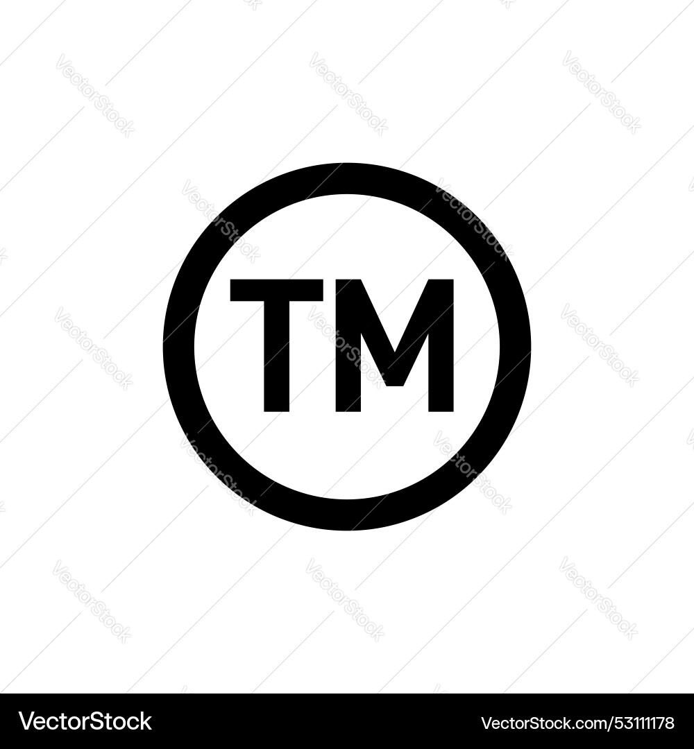 Tm trademark icon Royalty Free Vector Image - VectorStock