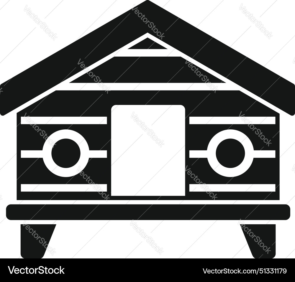 A simple cabin icon Royalty Free Vector Image - VectorStock