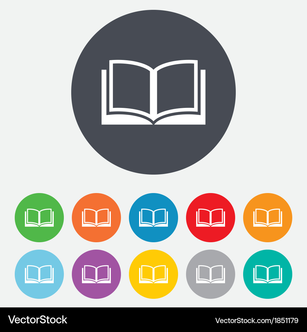Book sign icon open symbol Royalty Free Vector Image