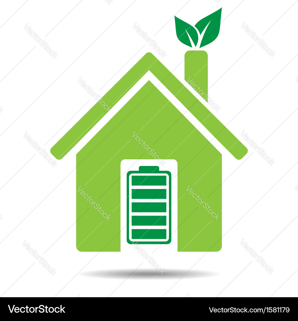 Eco House Icon Royalty Free Vector Image - VectorStock