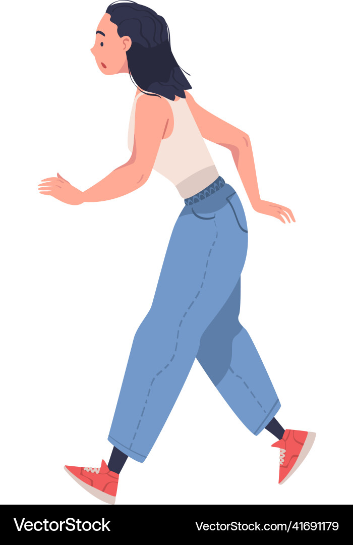 Fire emergency with woman escaping saving life Vector Image