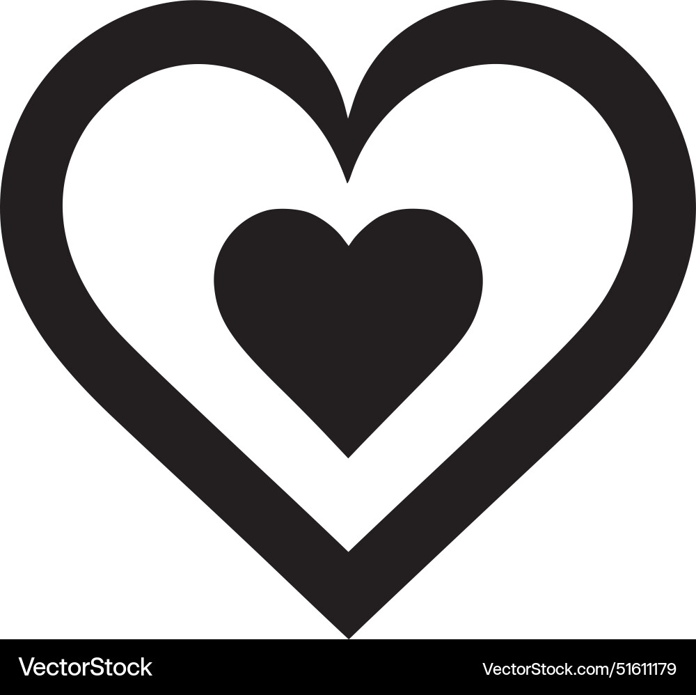 Heart - minimalist and simple silhouette Vector Image