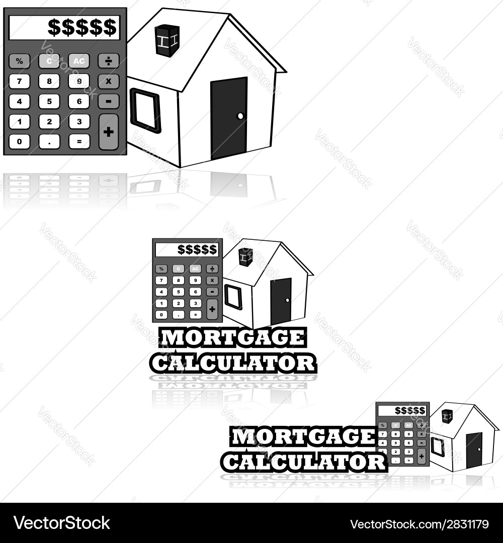 Mortgage calculator Royalty Free Vector Image - VectorStock