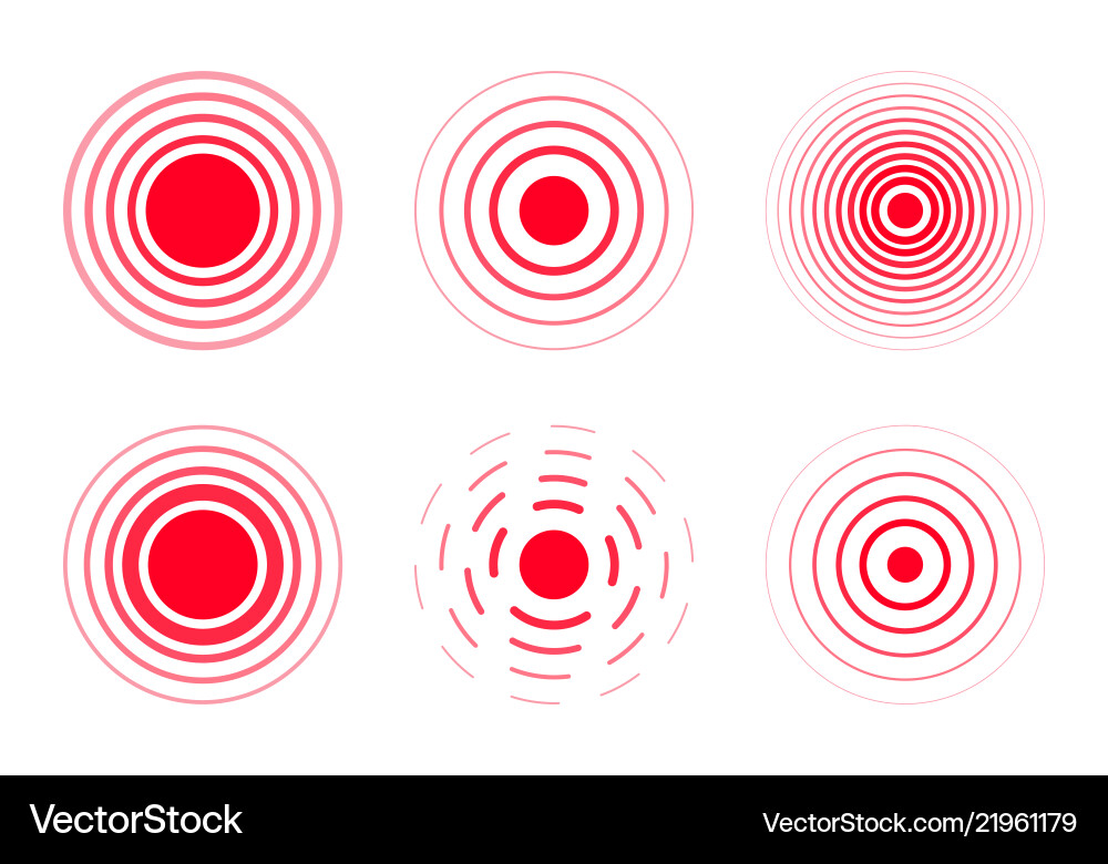 Pain red rings to mark Royalty Free Vector Image