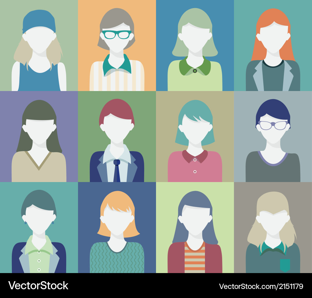People who are women Royalty Free Vector Image
