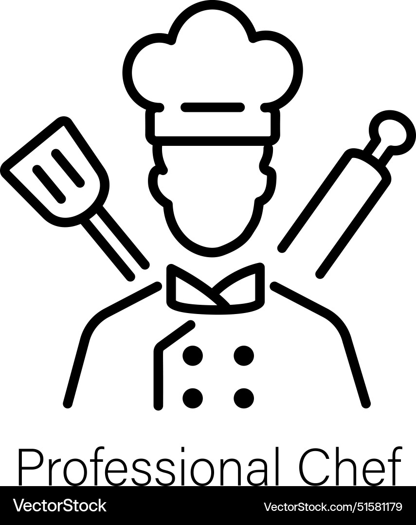 Professional chef Royalty Free Vector Image - VectorStock