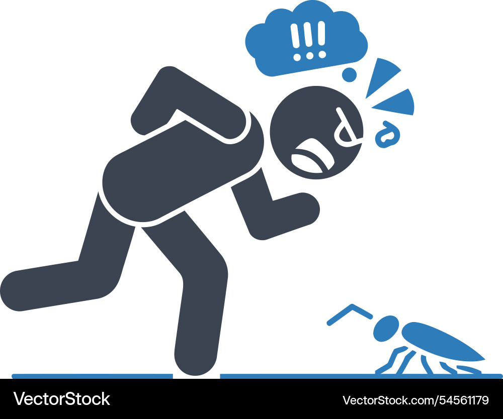 Running from insect icon on white background Vector Image