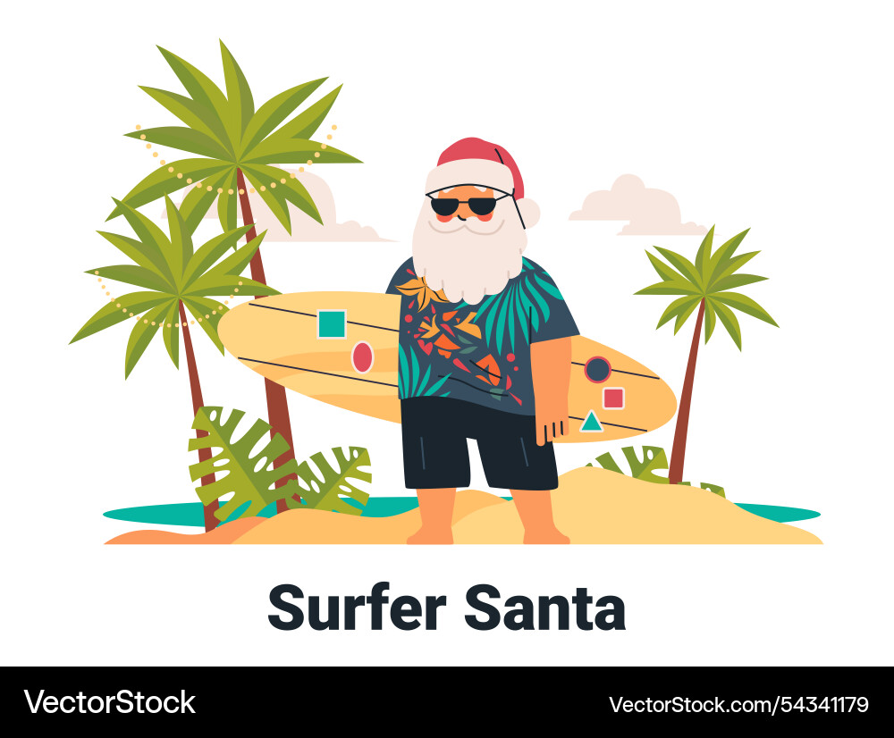 Summer Santa Vector Images (over 4,200)