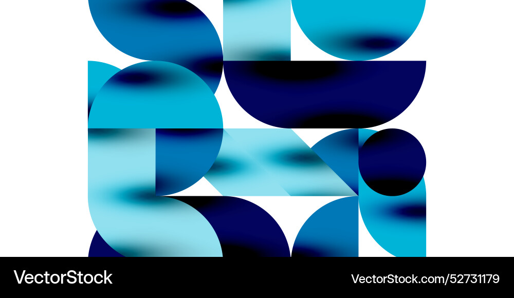 Tech minimal circular shapes geometric art Vector Image