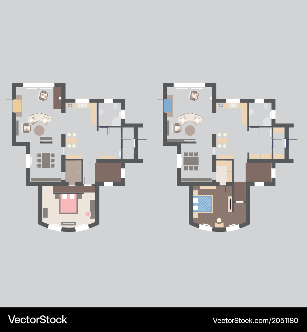 01 house plan v Royalty Free Vector Image - VectorStock
