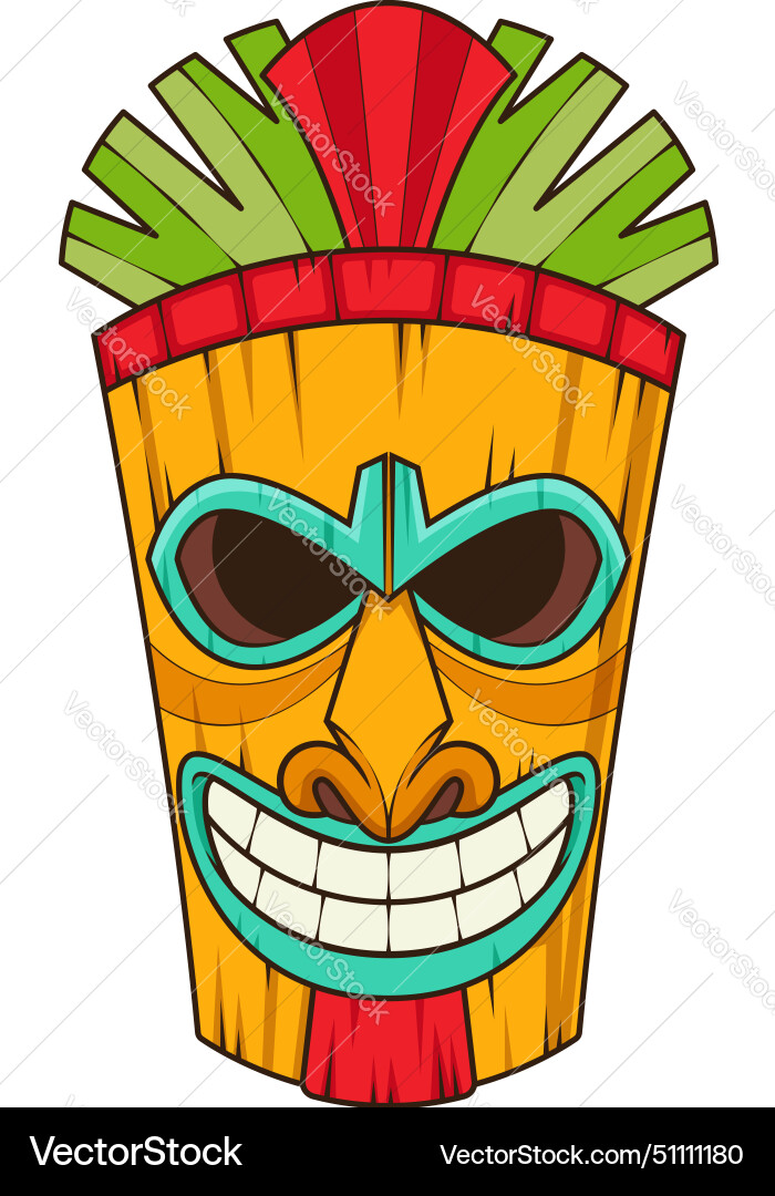 Cartoon Tiki Mask Royalty Free Vector Image - VectorStock